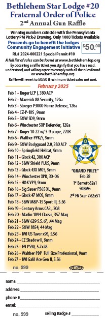 Bethlehem Star Lodge #20 | 2nd Annual Fun Raffle